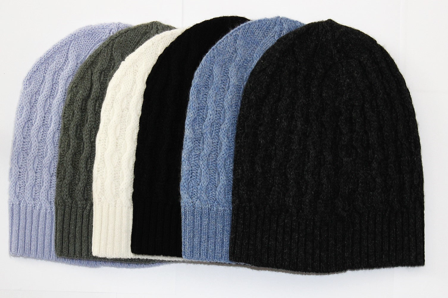 Cashmere Cable Hat – Sky Cashmere